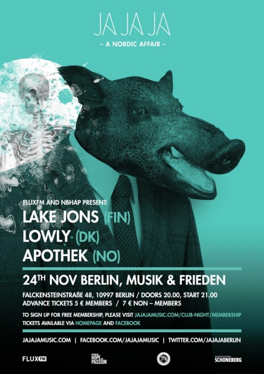 Ja Ja Ja returns to Berlin and Hamburg with Apothek, Lowly and Lake Jons